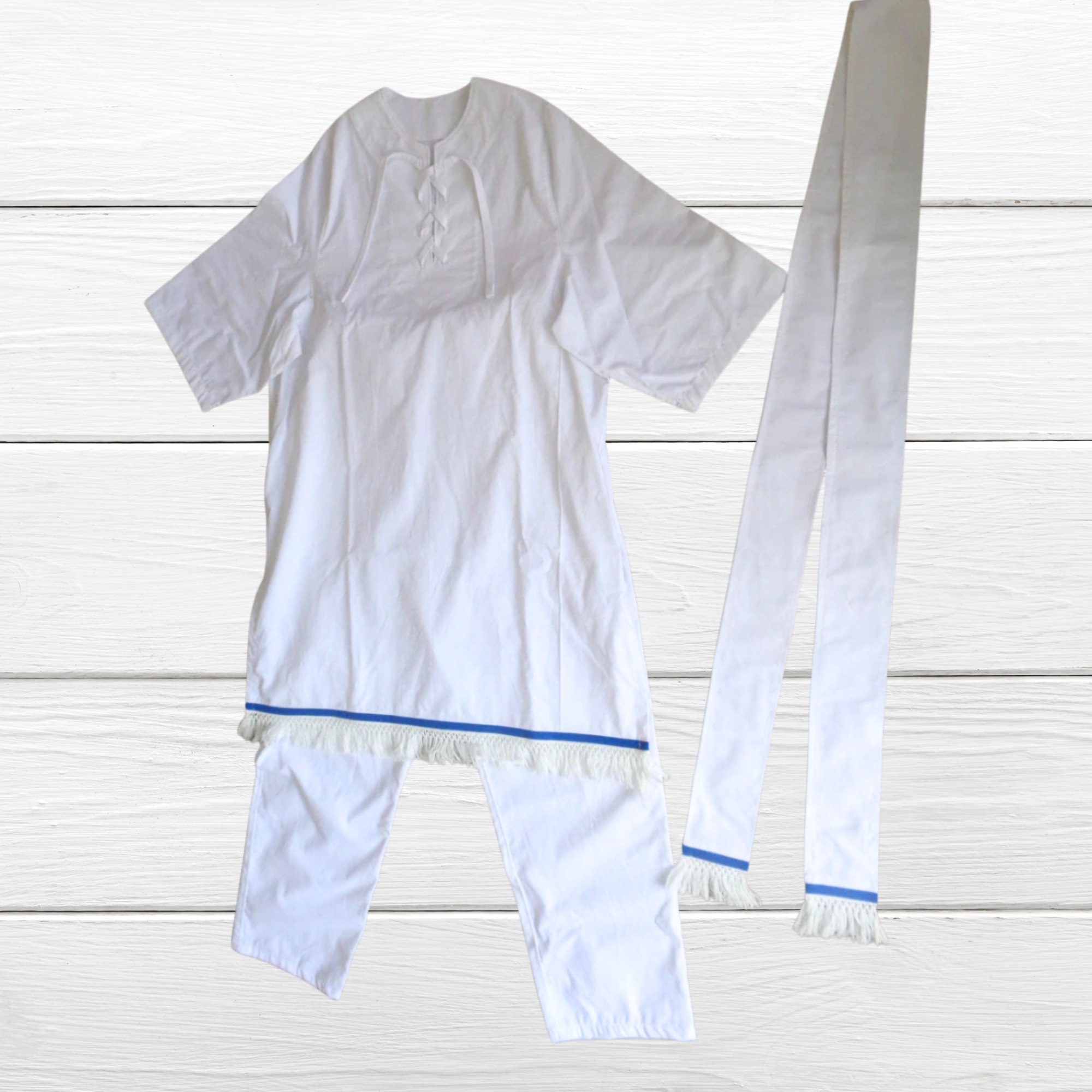 Hebrew Tunic and Pants set, Tunic with fringes, Fringed Garments, Isra ...