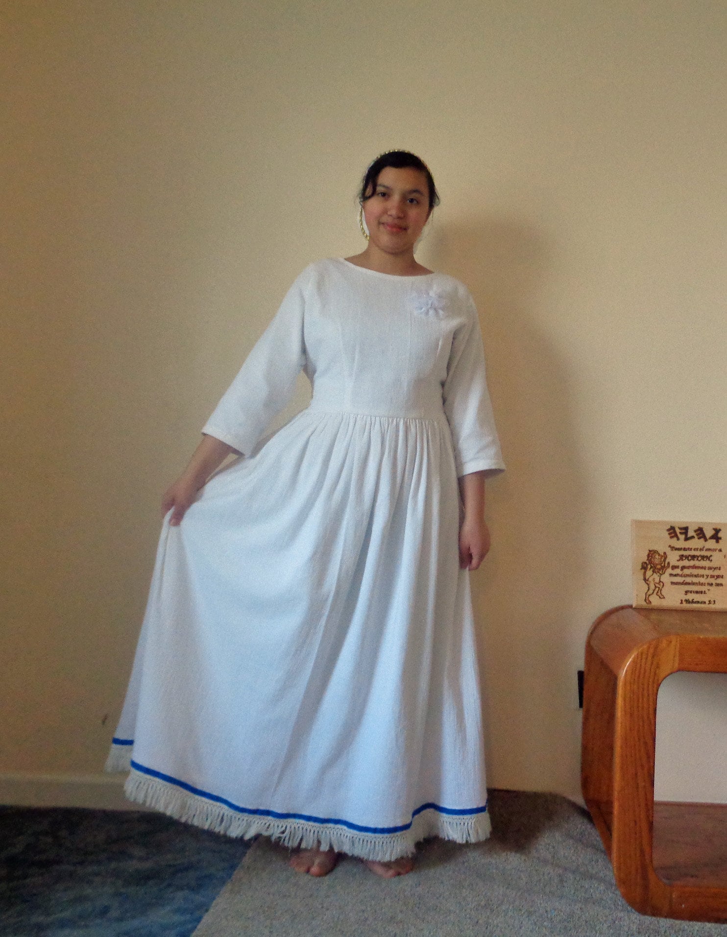 Hebrew Dress with Fringes, Israelite Garments, Fringes, Shabbat Dress ...