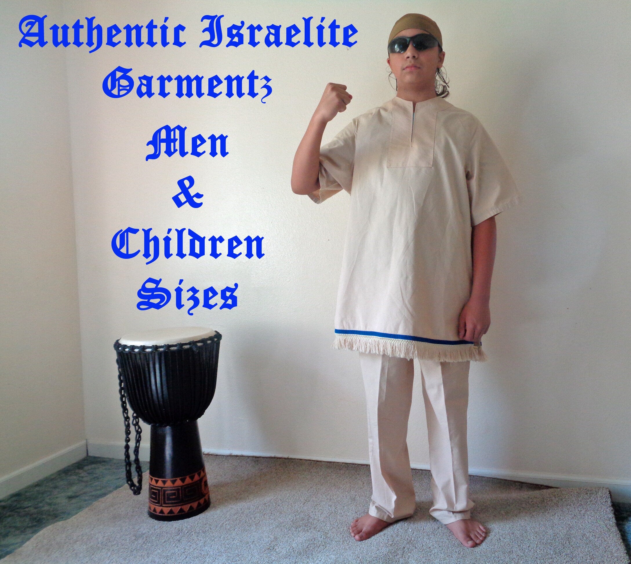 Hebrew Kaftan with Fringes, Israelite Kaftan Set, fringes, Garmetns wi ...